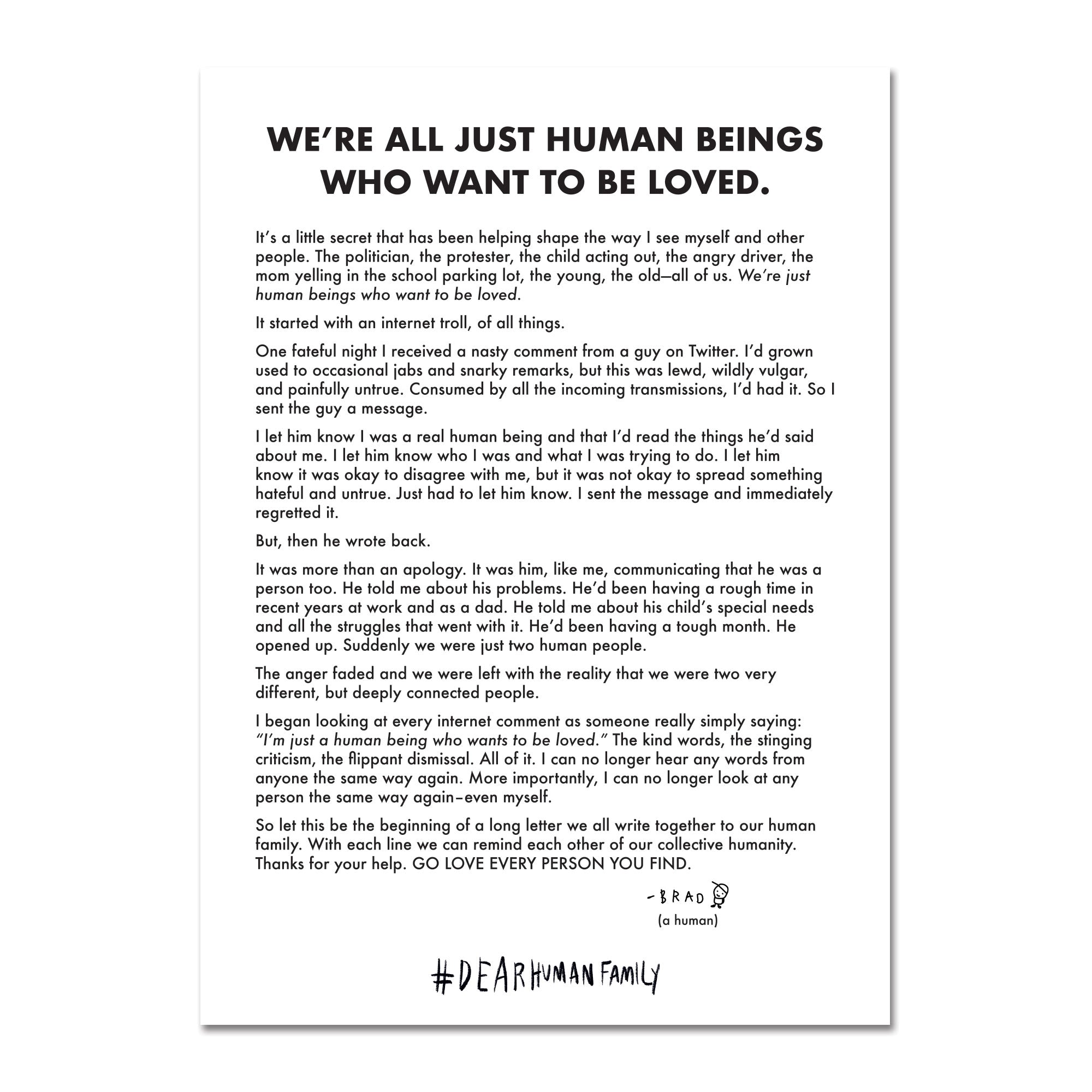 I'm Just a Human Being Enamel Pin – Montague Workshop